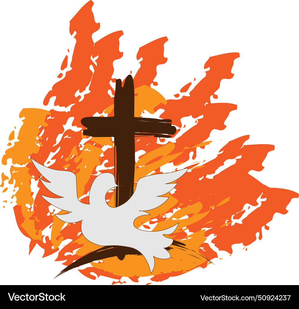 Pentecost sunday special design for print Vector Image