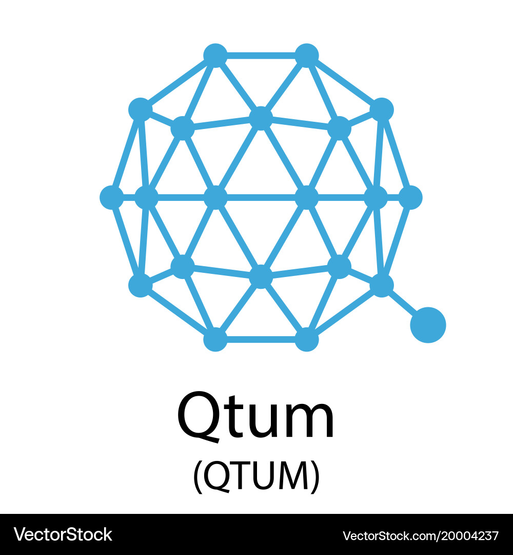 Qtum cryptocurrency symbol Royalty Free Vector Image
