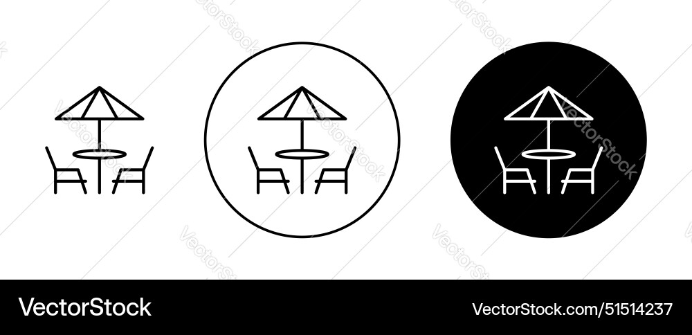 Terrace icon Royalty Free Vector Image - VectorStock