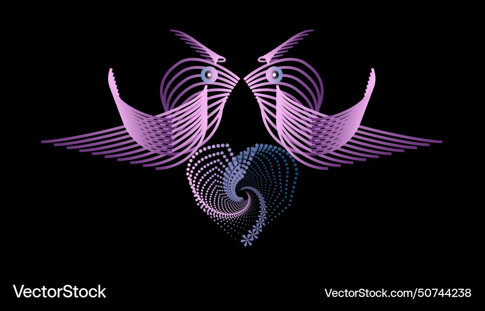 Create-dotted-spiral-vortex-birds Royalty Free Vector Image