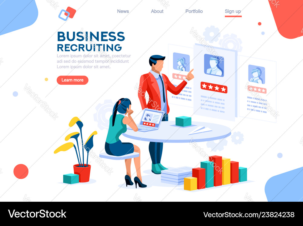 Employment Recruitment Concept Royalty Free Vector Image