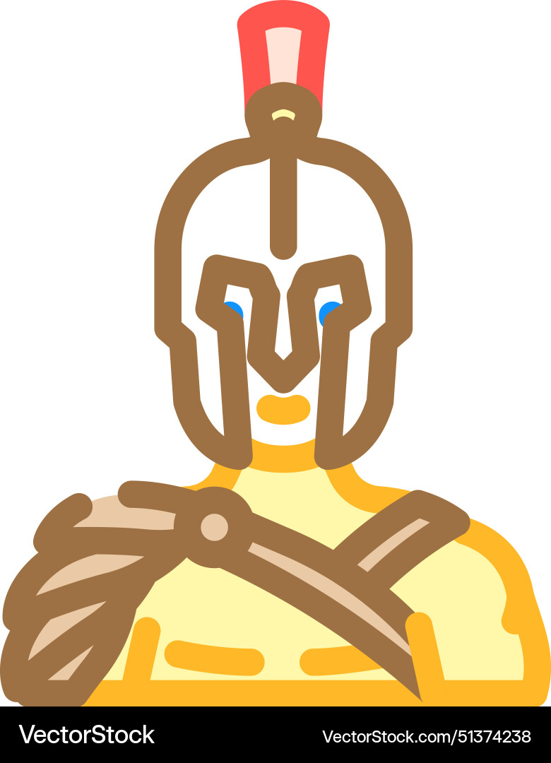 Gladiator ancient soldier color icon Royalty Free Vector