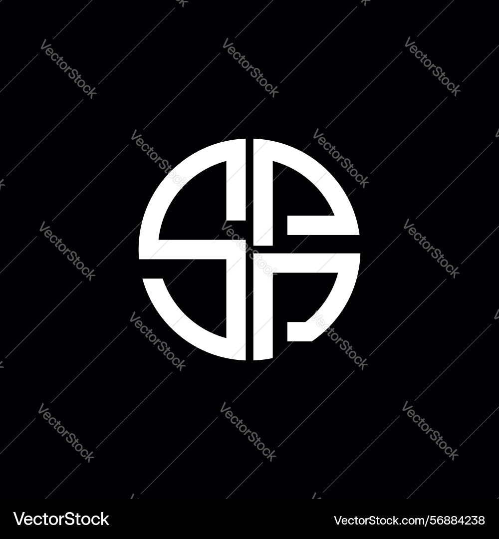 Spp logo icon monogram letter Royalty Free Vector Image