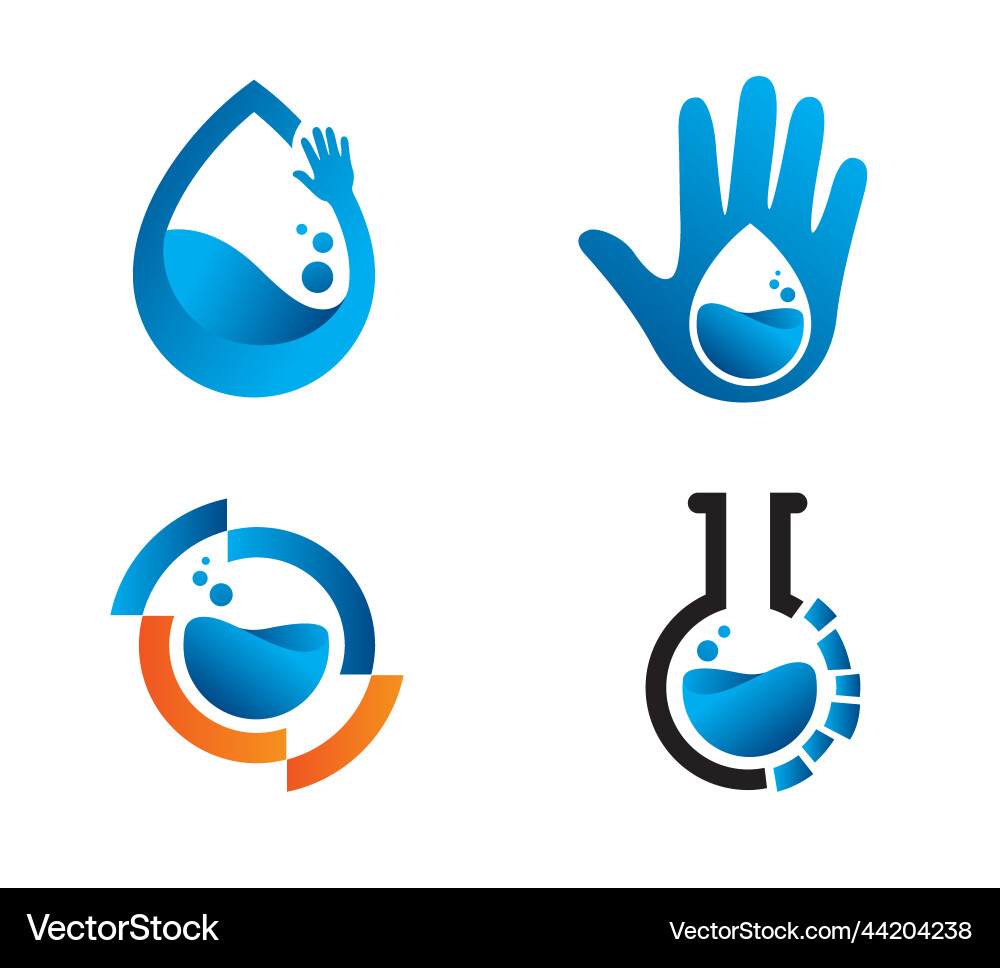 Water or drink logo template design Royalty Free Vector