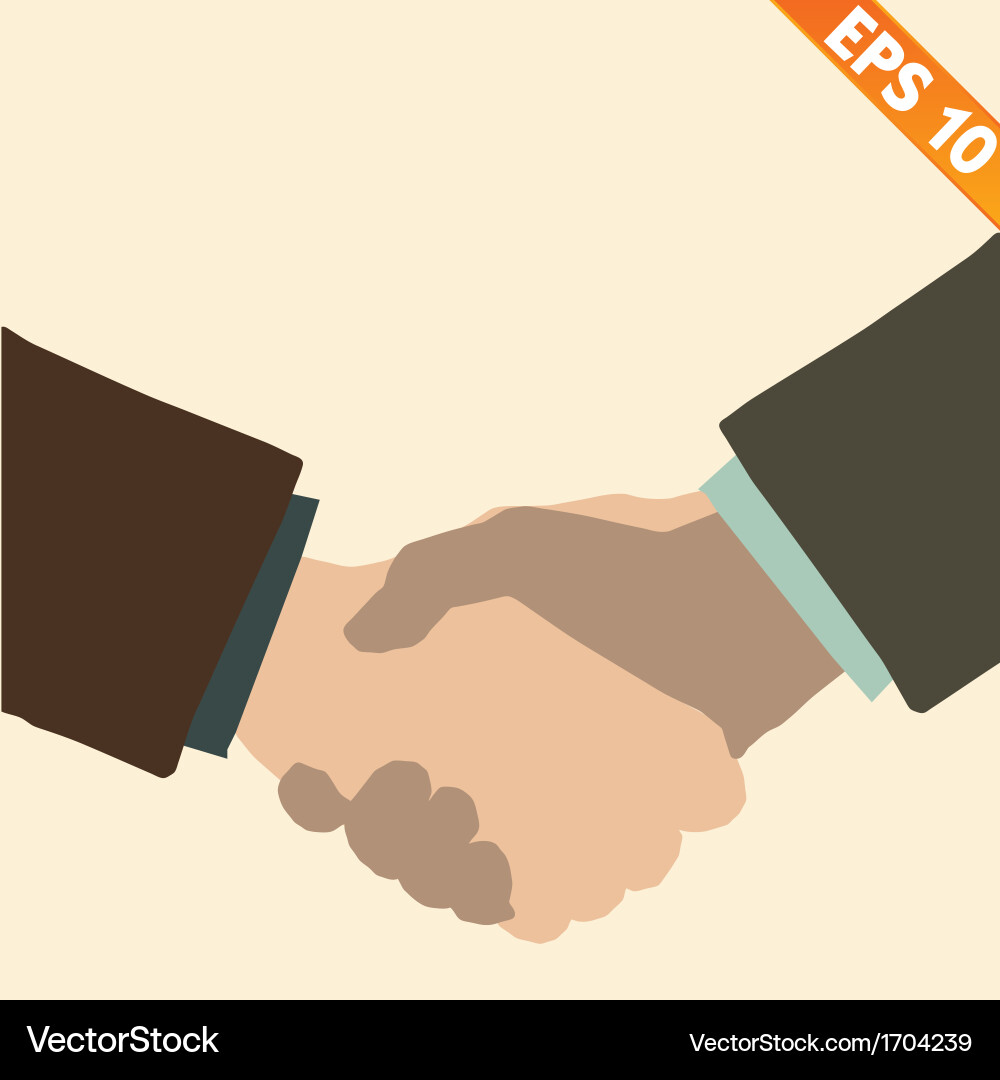 Hand shaking - eps10 Royalty Free Vector Image