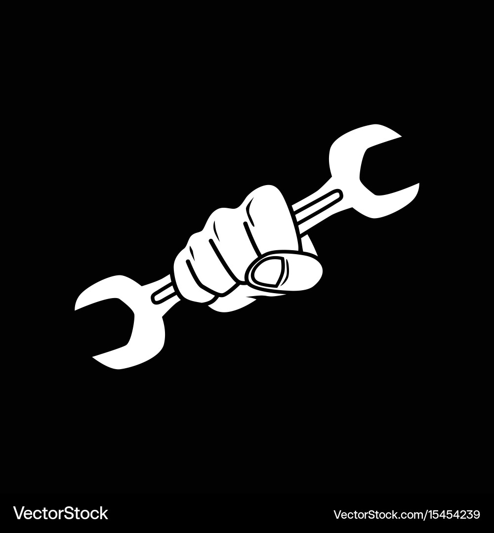 Mechanic logo logotype Royalty Free Vector Image