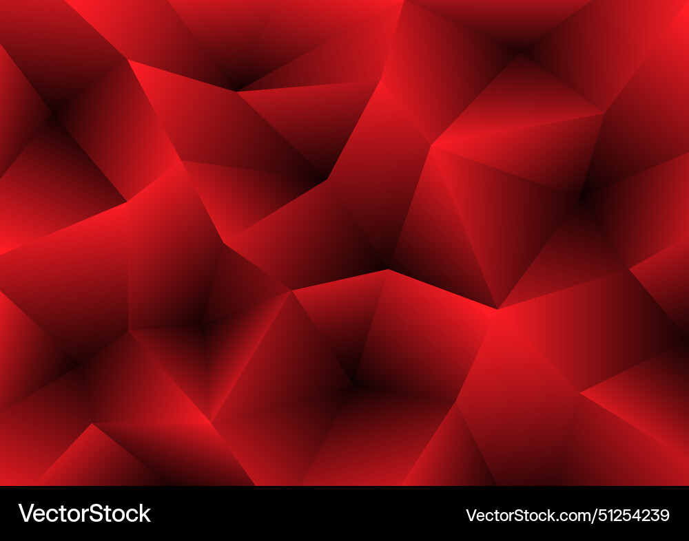 Red polygonal background Royalty Free Vector Image