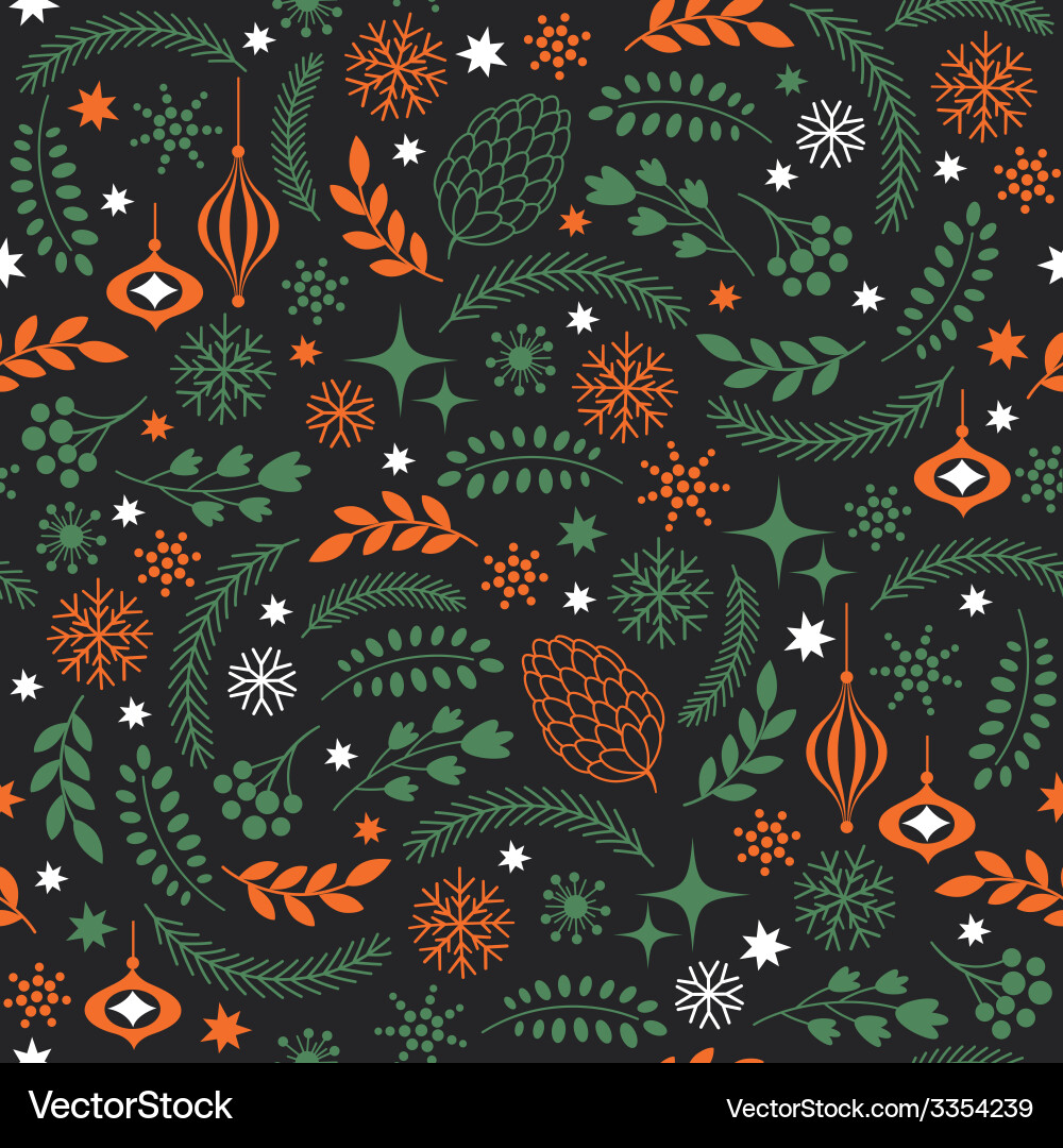 Seamless christmas background Royalty Free Vector Image