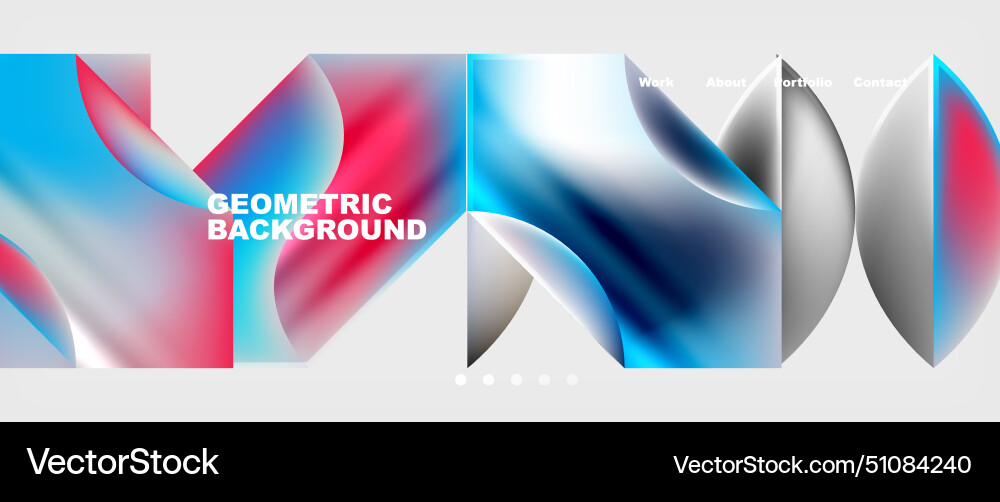 Geometric waves in red white and electric blue Vector Image