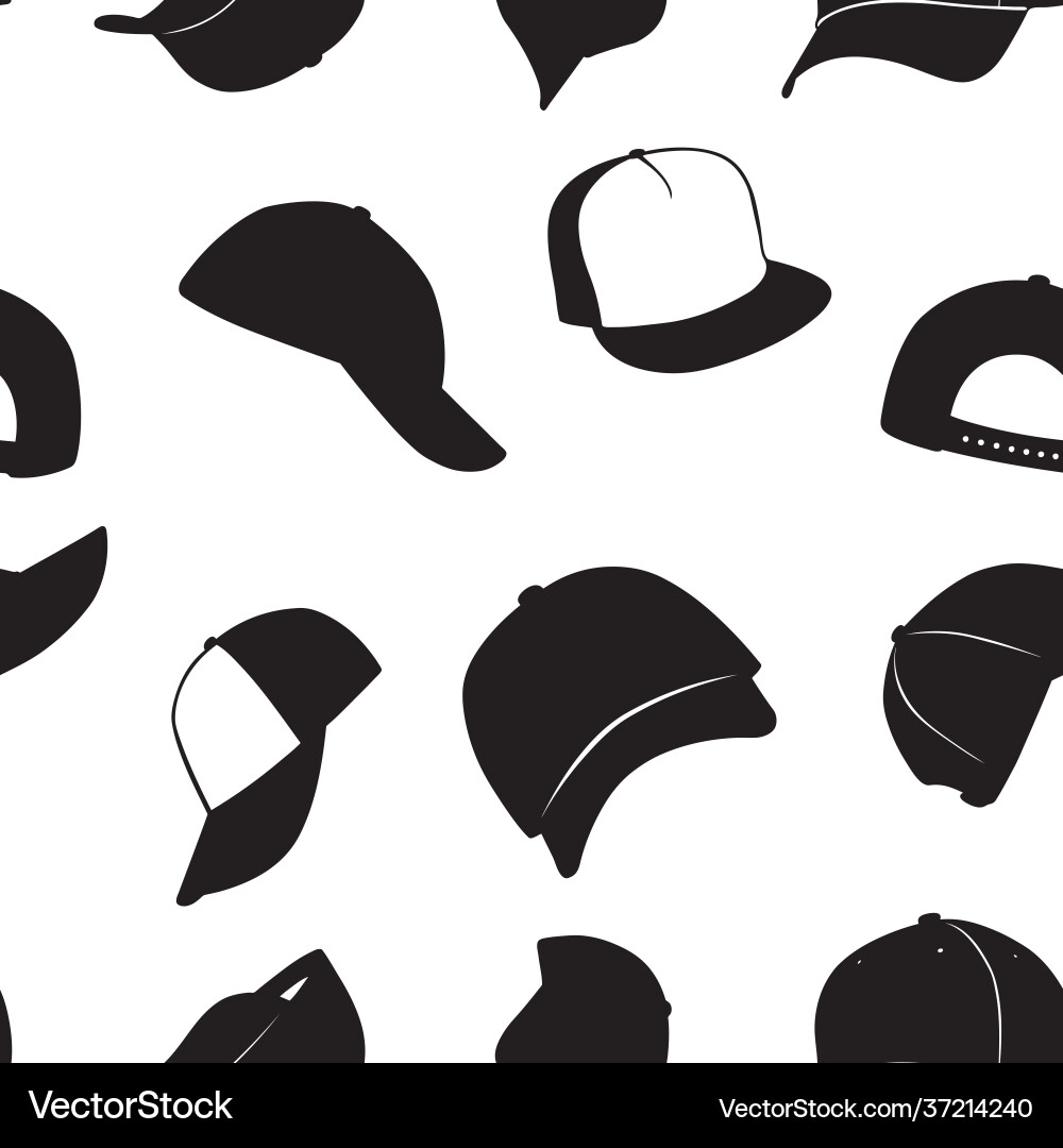 Seamless caps Royalty Free Vector Image - VectorStock