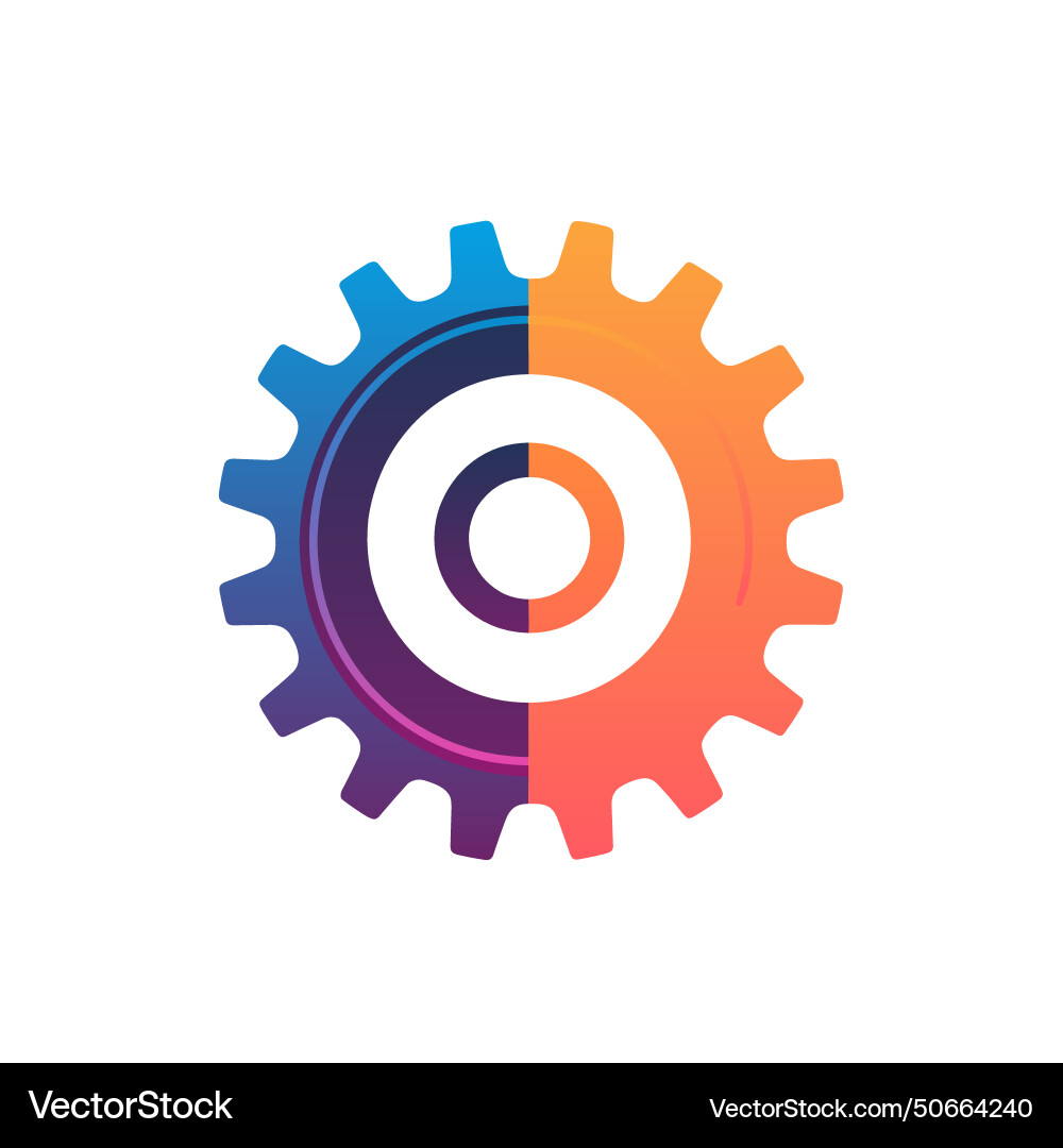 Software for teamwork filled gradient logo Vector Image