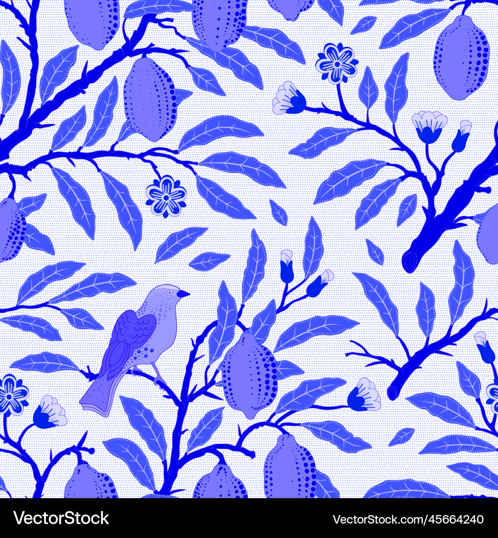 William morris pattern design for fabric textile Vector Image
