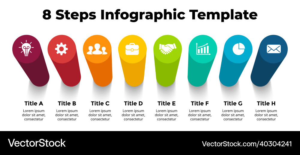 3d perspective infographic presentation Royalty Free Vector