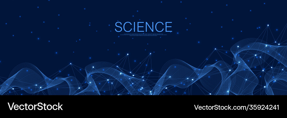 Abstract digital network connections blue Vector Image