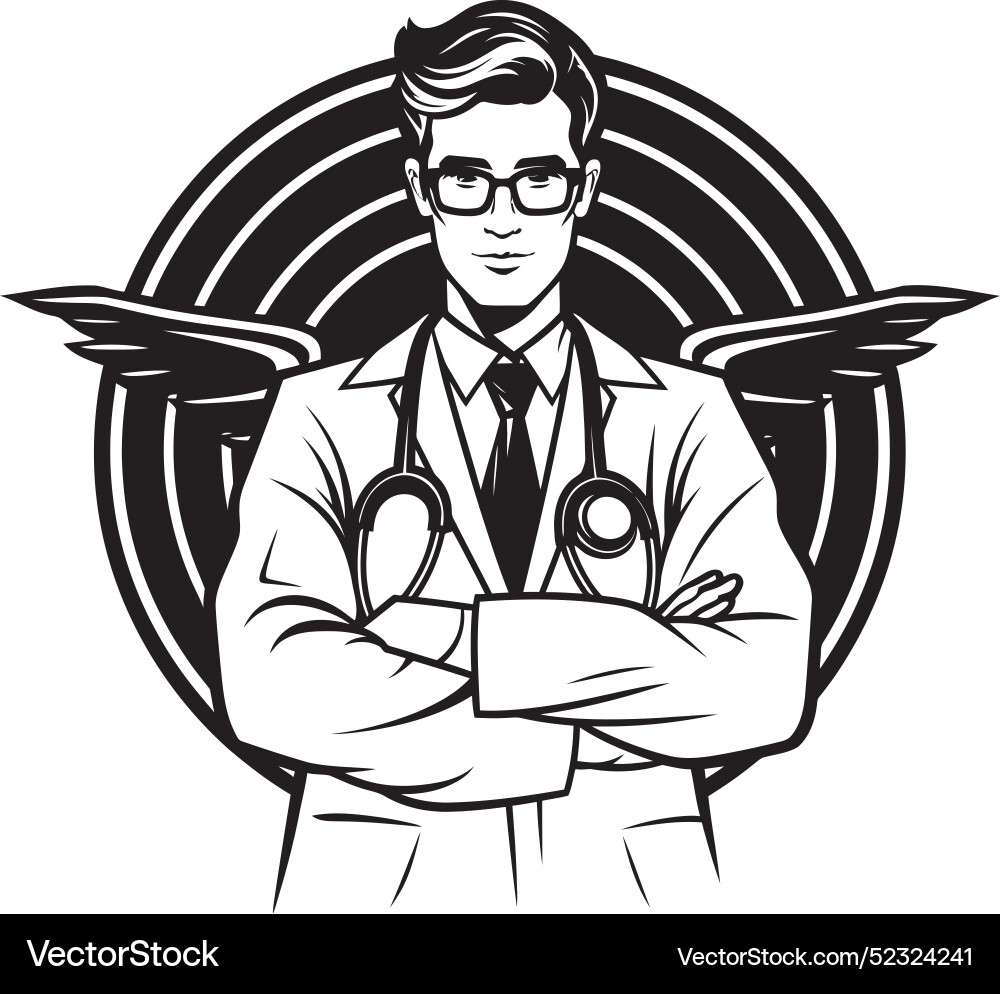 Artistic anatomy rendition physician Royalty Free Vector
