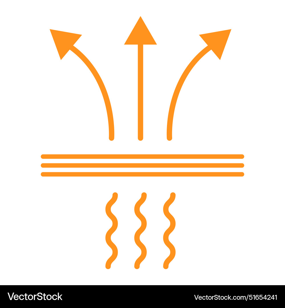 Breathable resistant icon waterproof material Vector Image