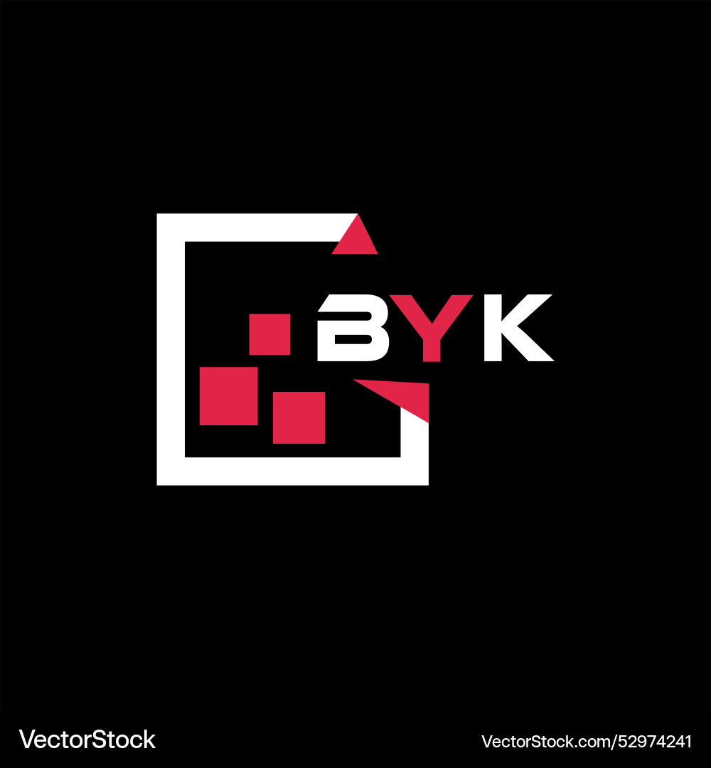 Byk creative minimalist letter logo unique Vector Image