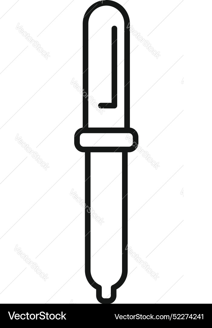 Chemical dropper icon showing liquid measuring Vector Image