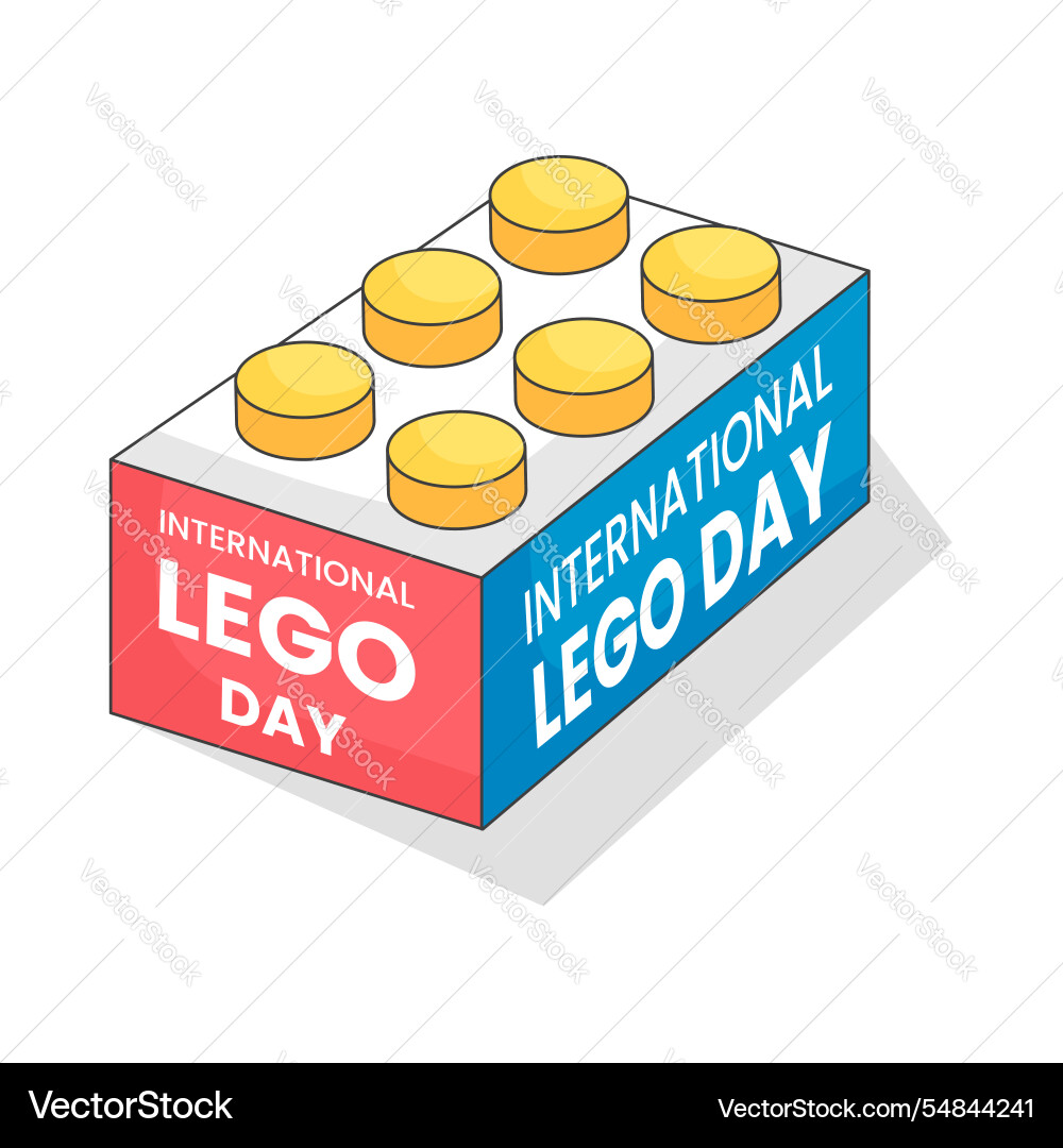 Design for international lego day Royalty Free Vector Image