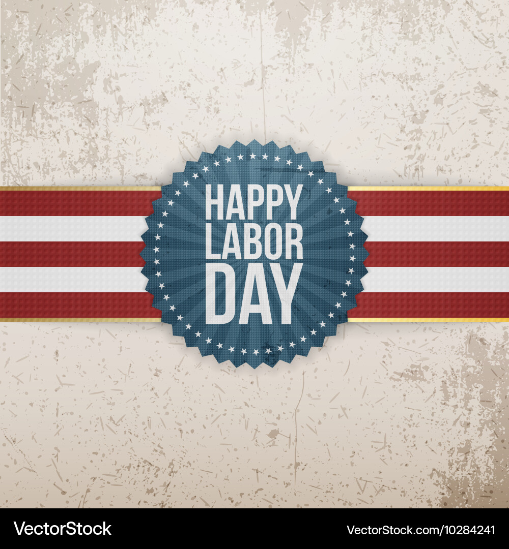 Labor Day Celebration Tag Royalty Free Vector Image