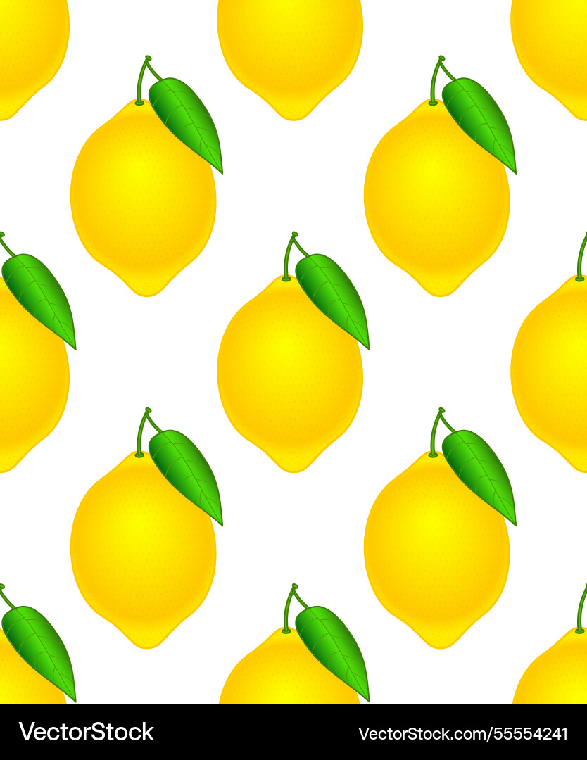 Lemon fruit pattern Royalty Free Vector Image - VectorStock