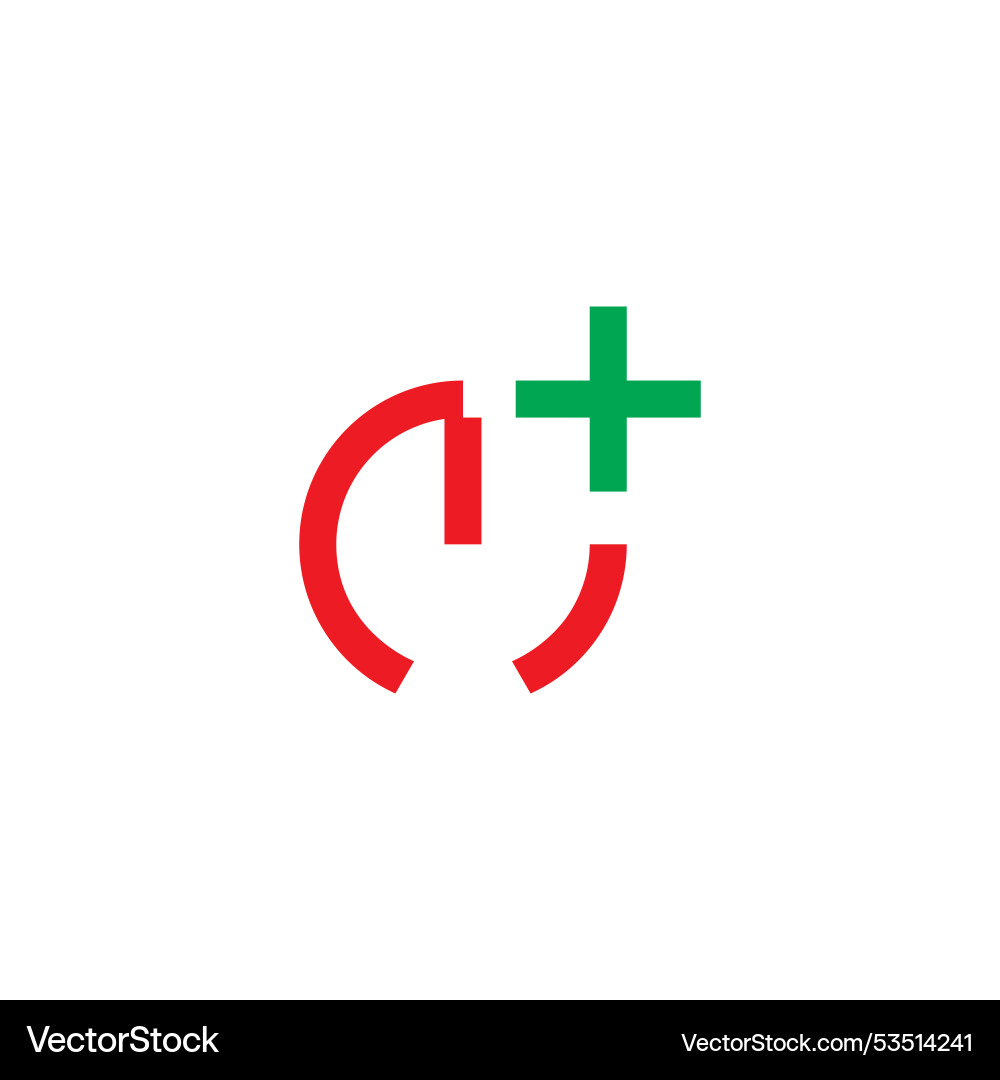 Plus medical power energy symbol icon Royalty Free Vector