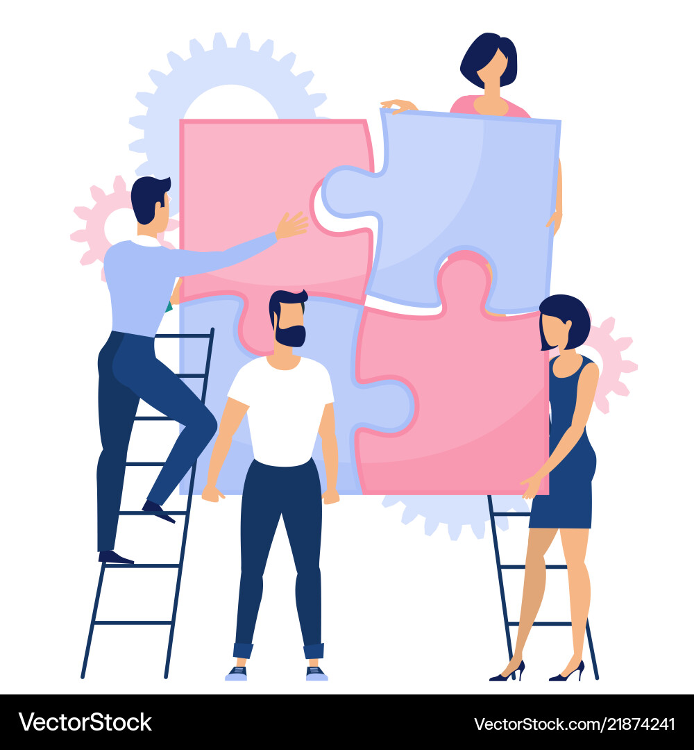 Puzzle business concept Royalty Free Vector Image