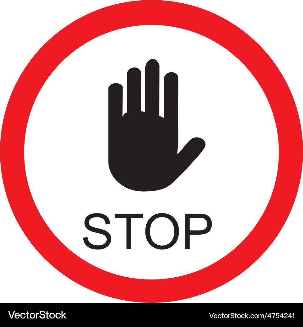 Stop sign Royalty Free Vector Image - VectorStock