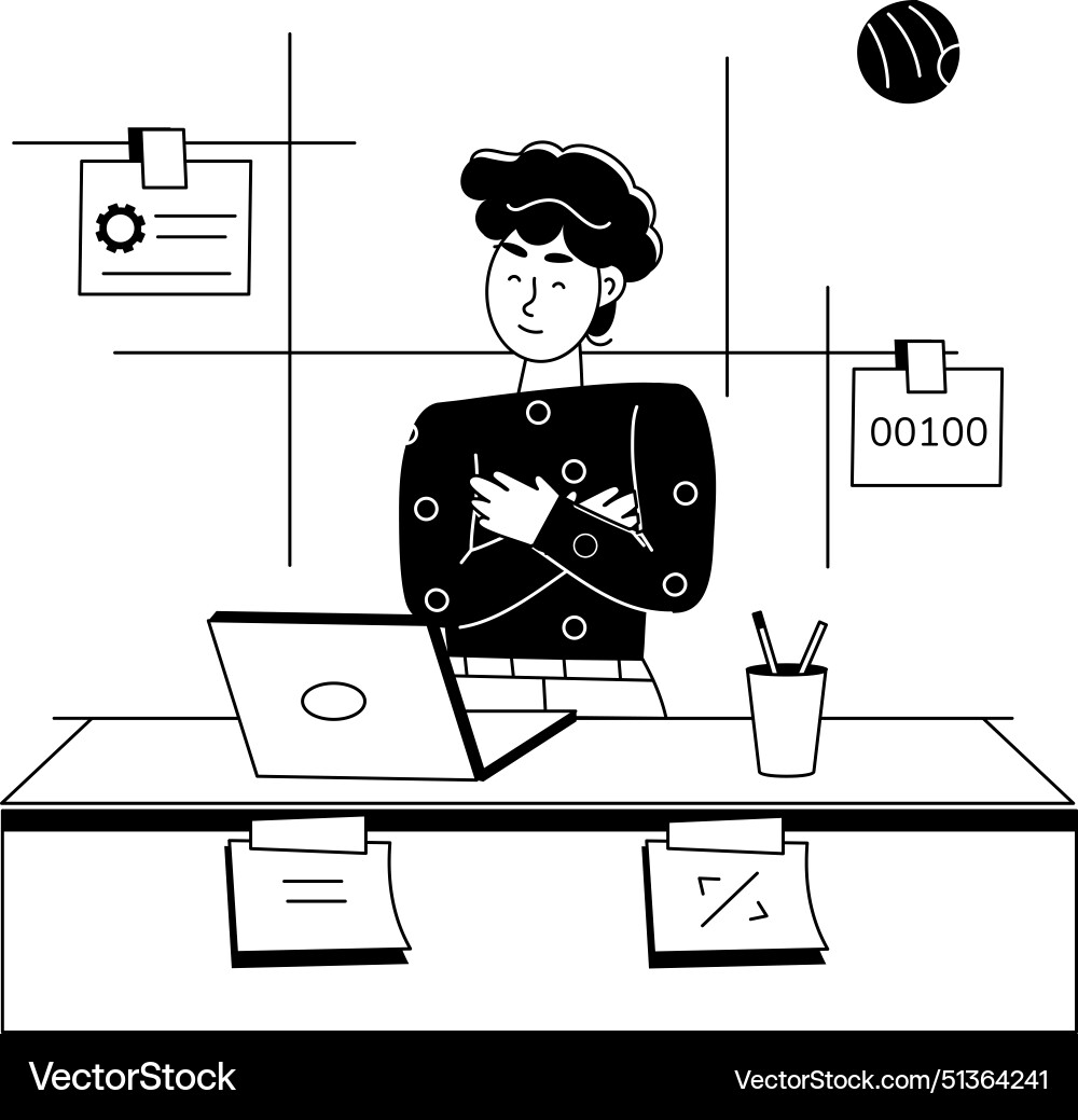 Work focus Royalty Free Vector Image - VectorStock