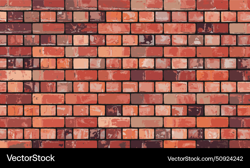 Brickwork is made of old bricks Royalty Free Vector Image