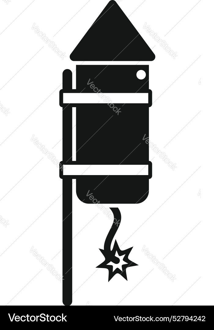 Firework rocket with burning wick is ready Vector Image Firework rocket with burning wick is ready Vector Image