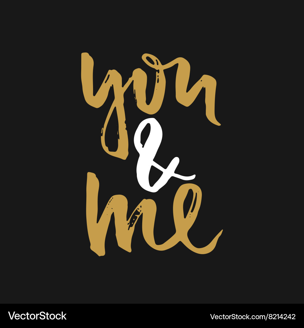 Hand drawn lettering poster Royalty Free Vector Image