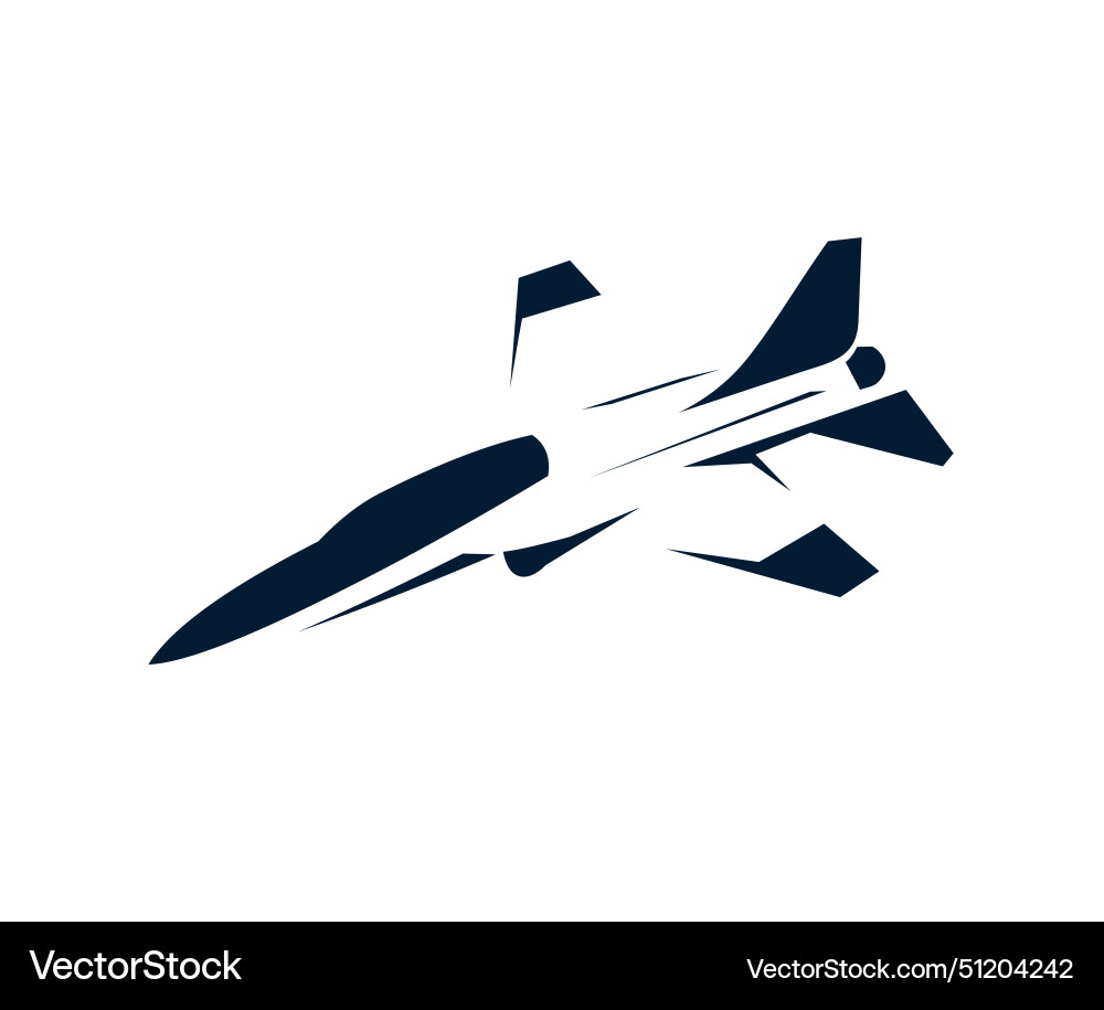 Logo design icon jet Royalty Free Vector Image