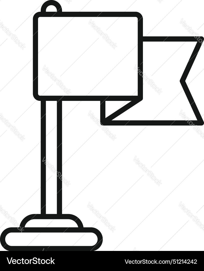 Store locator flag icon outline map street Vector Image