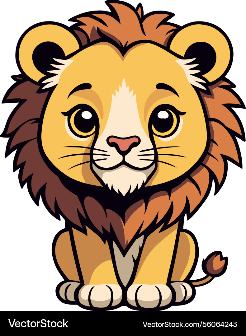Lil lion Royalty Free Vector Image - VectorStock