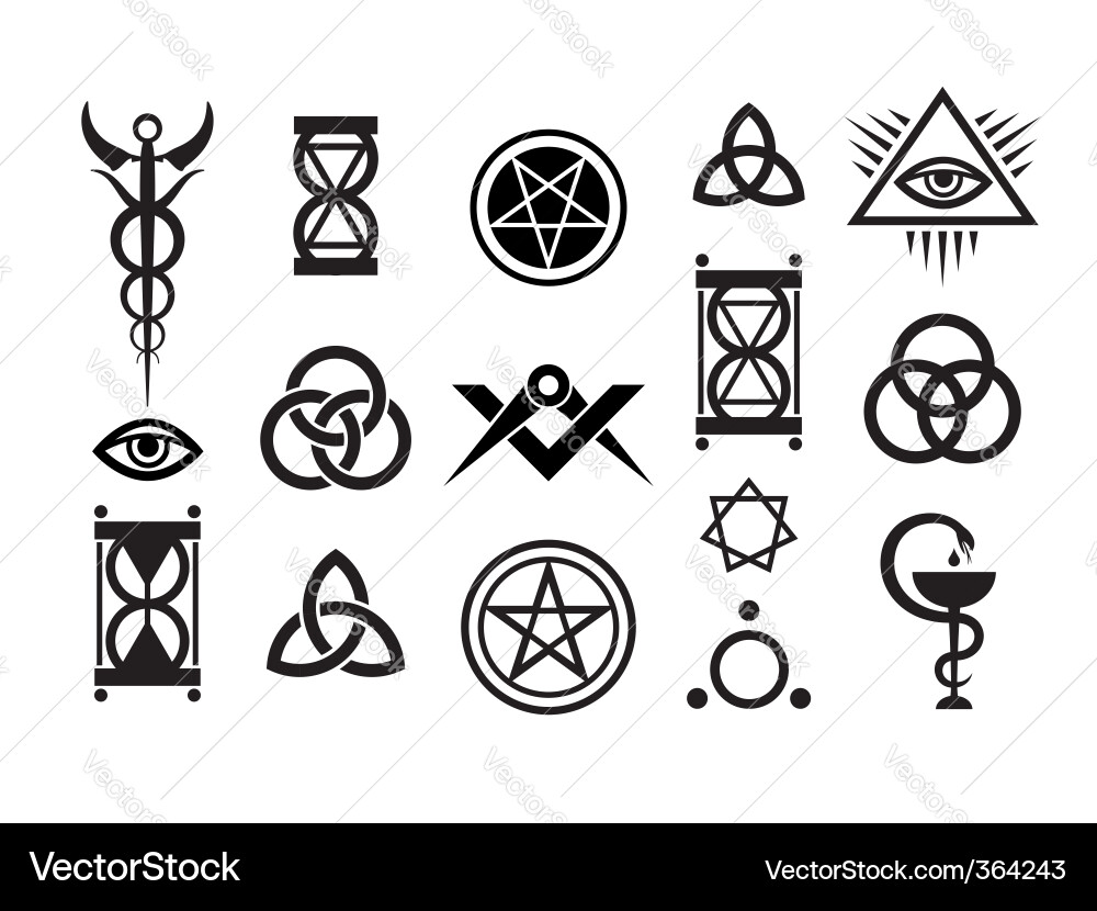 Medieval Alchemy & Magic Symbols Royalty Free Vector