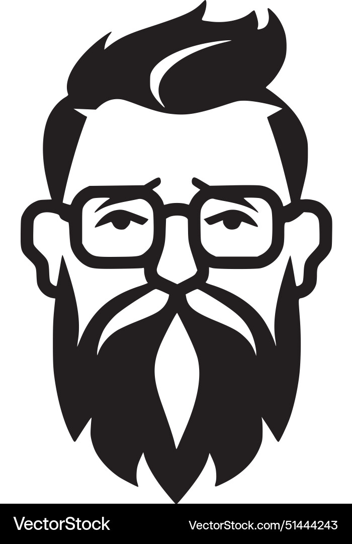 Papa - black and white Royalty Free Vector Image