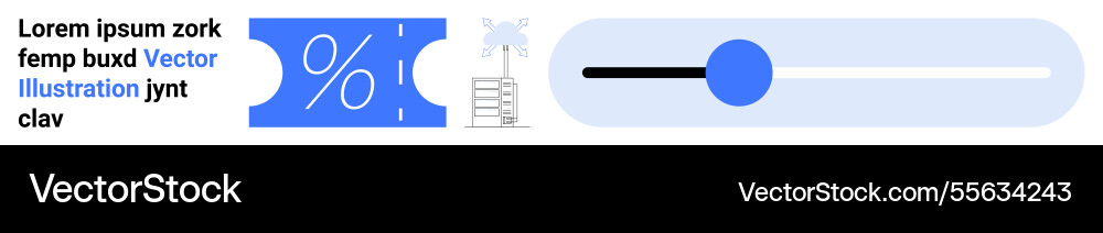 Percentage symbol with ladder and slider interface