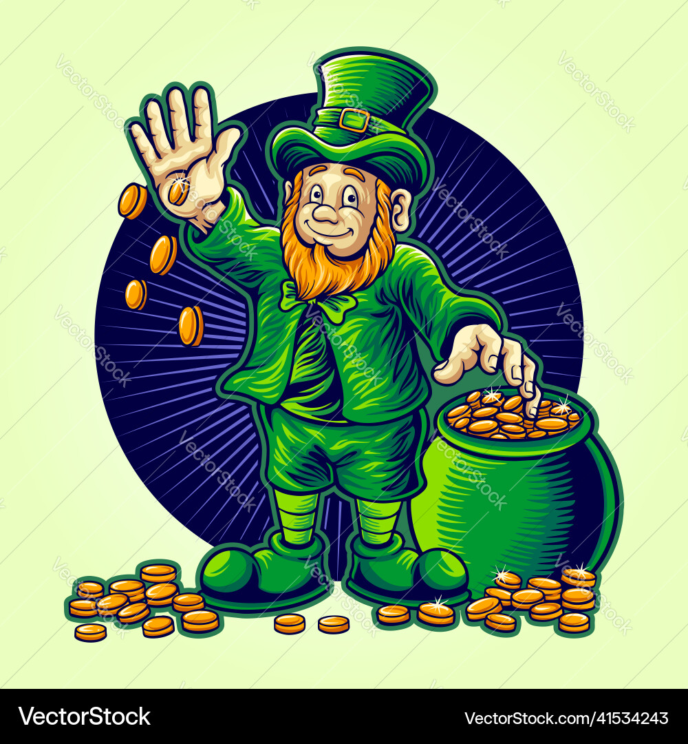 St. Patrick's Day Money Pot Royalty Free Vector Image