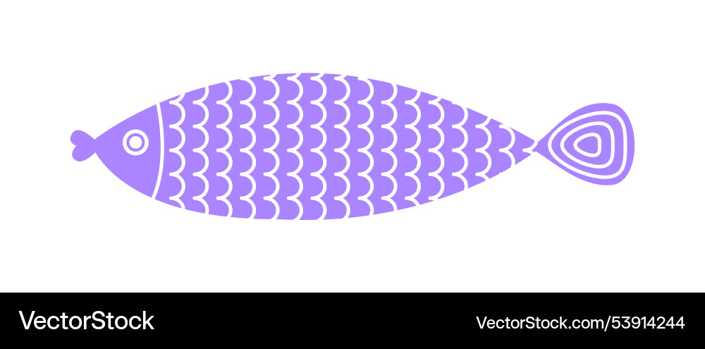 Abstract pattern fish violet Royalty Free Vector Image