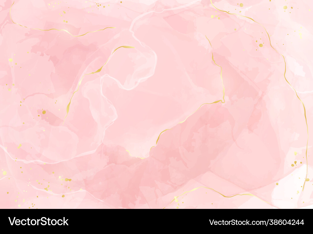 Abstract rose blush liquid watercolor background Vector Image