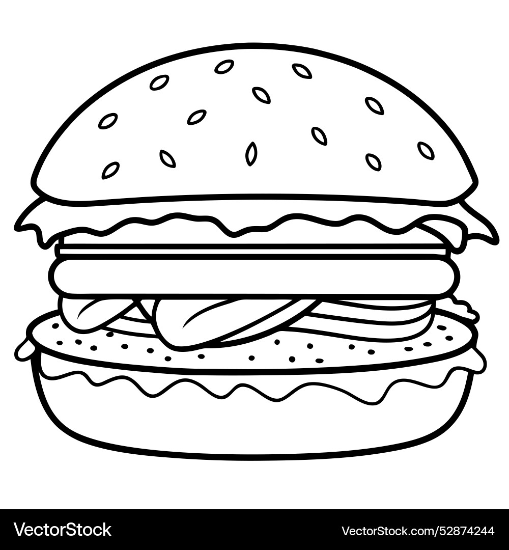 Burger with beef lettuce tomato cheese white Vector Image
