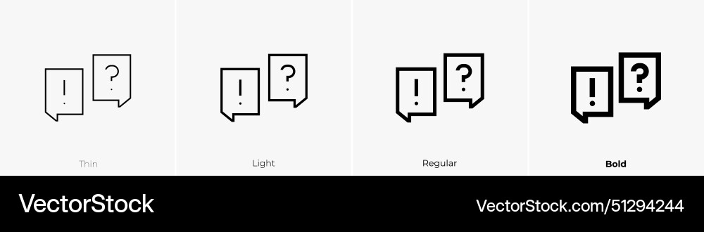 Discussion icon thin light regular and bold style Vector Image