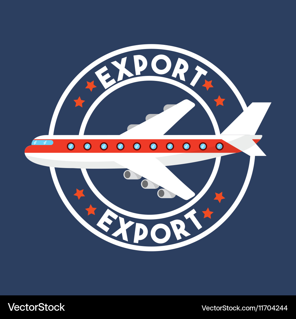 Export and import design Royalty Free Vector Image
