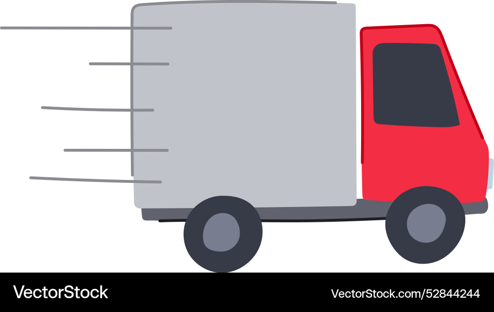 Fleet delivery truck cartoon Royalty Free Vector Image