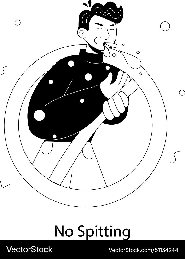 No spitting Royalty Free Vector Image - VectorStock