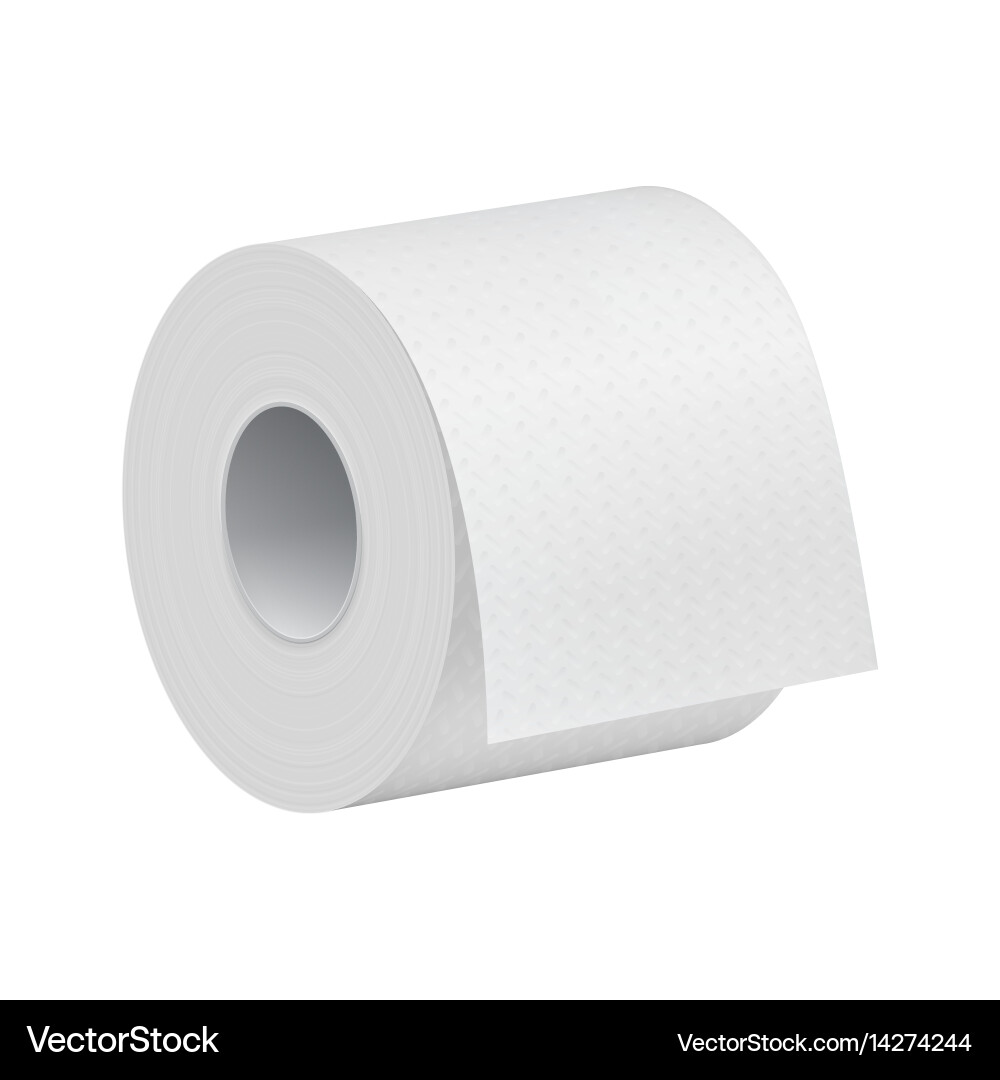 Realistic Toilet Paper Roll Mockup Royalty Free Vector Image