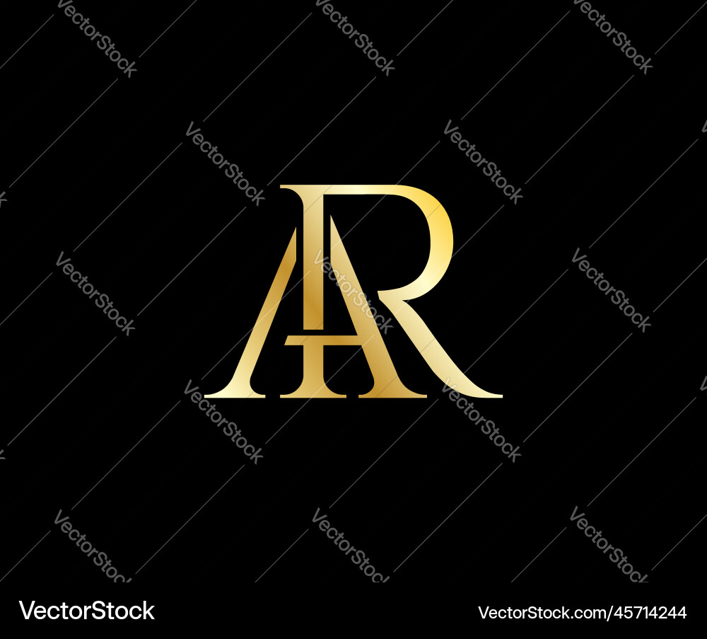 Simple elegant letter mark ra logo design template