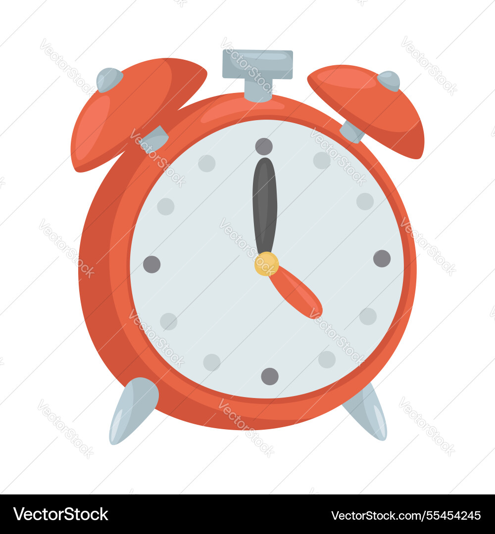 Alarm sign emoji icon clock Royalty Free Vector Image