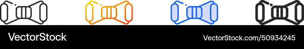 Bands iconthin linear gradient blue stroke Vector Image